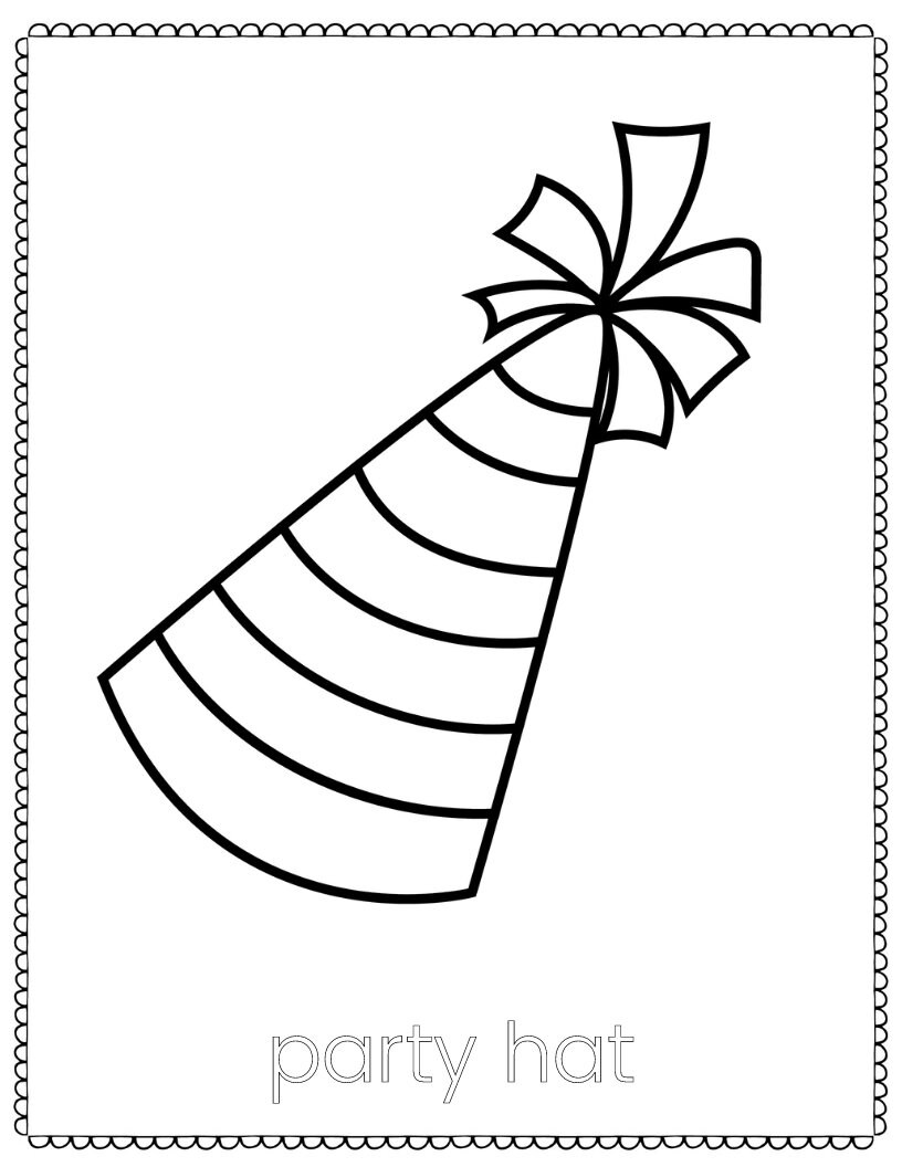 Birthday Coloring Pages, Coloring Activity for Kids, Activity at Home ...