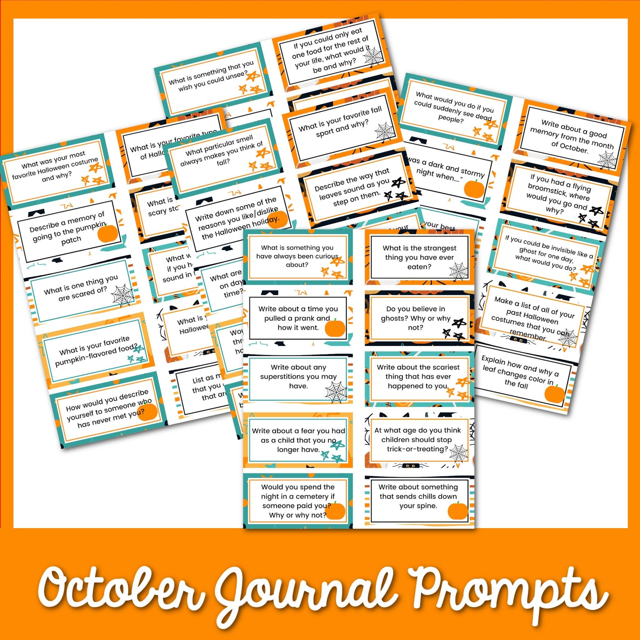 50 October Journal Prompts | Printable October Writing Prompts | Daily ...