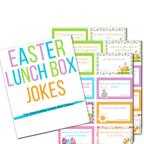 50 Easter Jokes Printable Lunch Box Cards | Etsy