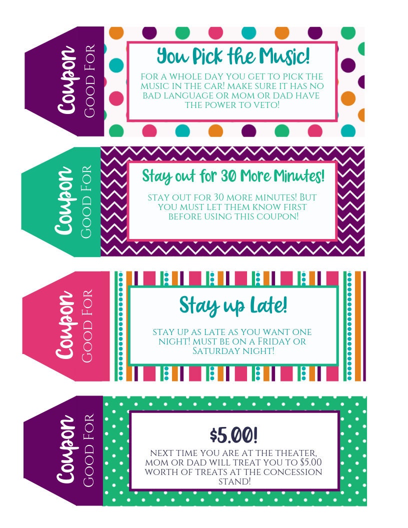 39 Printable Coupons for Tweens and Teenagers | Tween & Teen Coupon ...