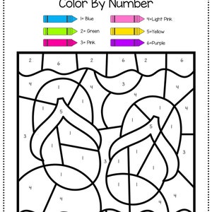 6 Summer Color by Number| Summer-themed Color by Number| Beach ...