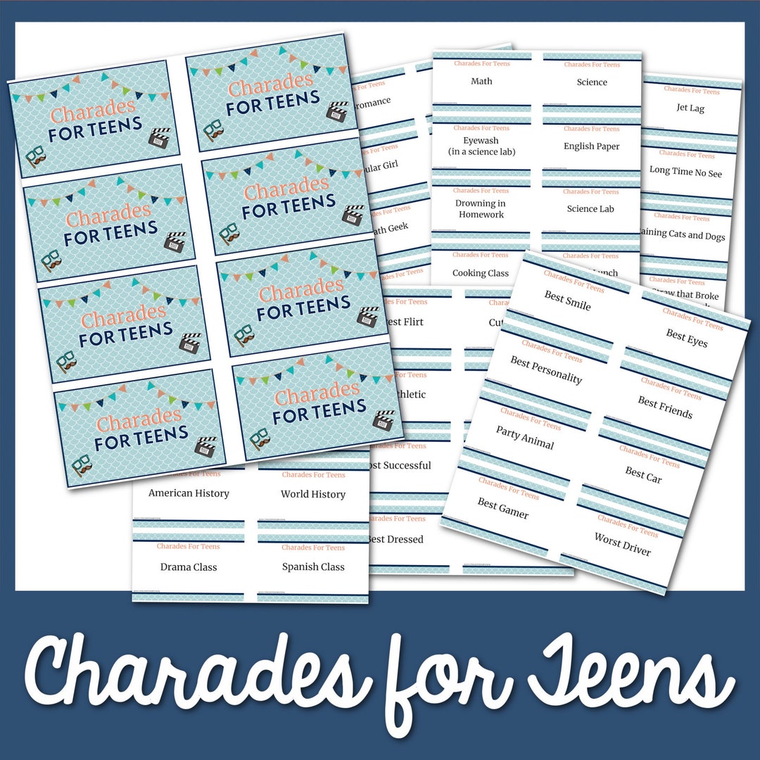 100+ Charades for Teen| Fun Activities for Indoor & Outdoor Games| Teen ...