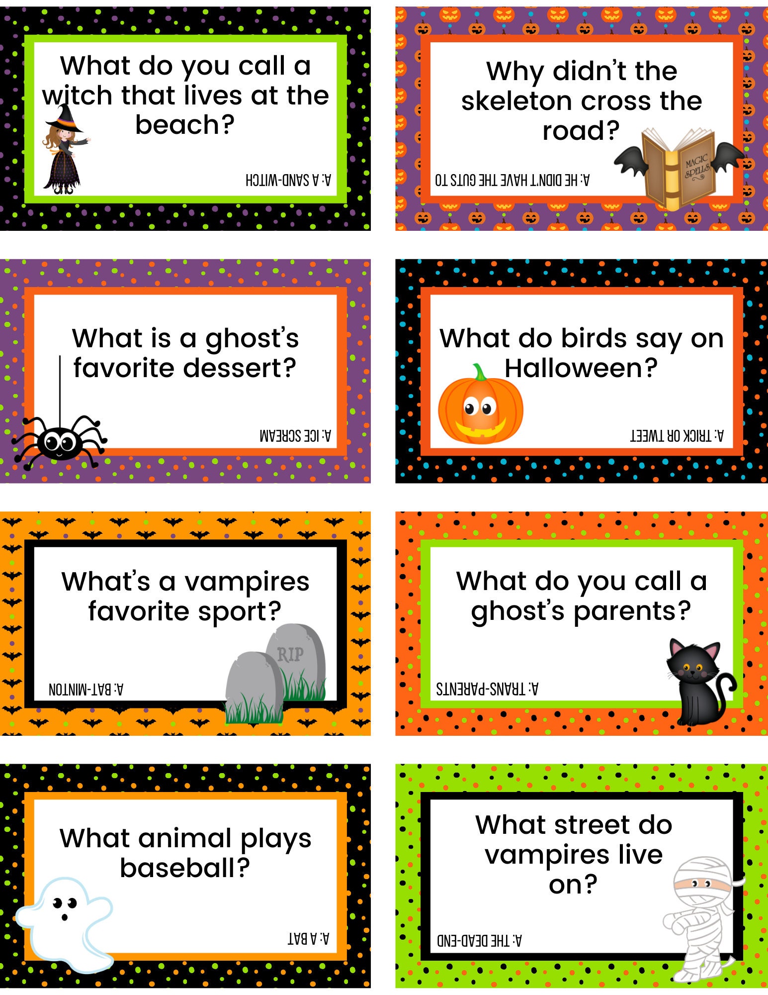 20+ Halloween Lunch Box Jokes| Printable Halloween Joke Cards| Lunch ...