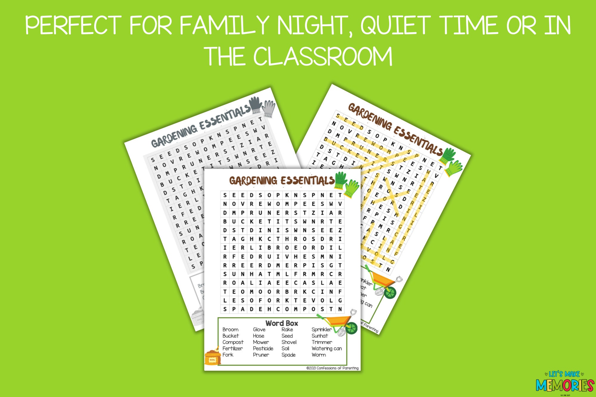 Gardening Essentials Word Search Garden Word Search Spring Word Search ...