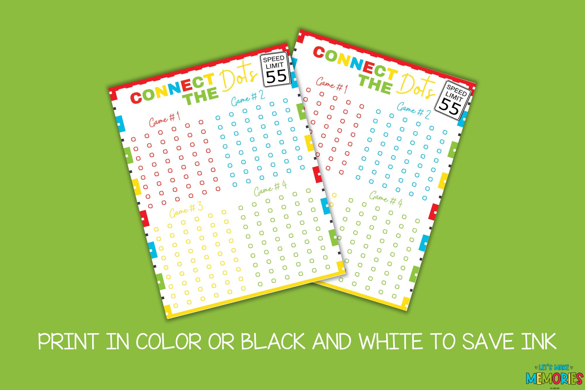 Road Trip Dot Game | Road Trip Games | Connect the Dots Game | Kids ...