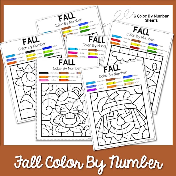 Colorear El Otoño Por Números