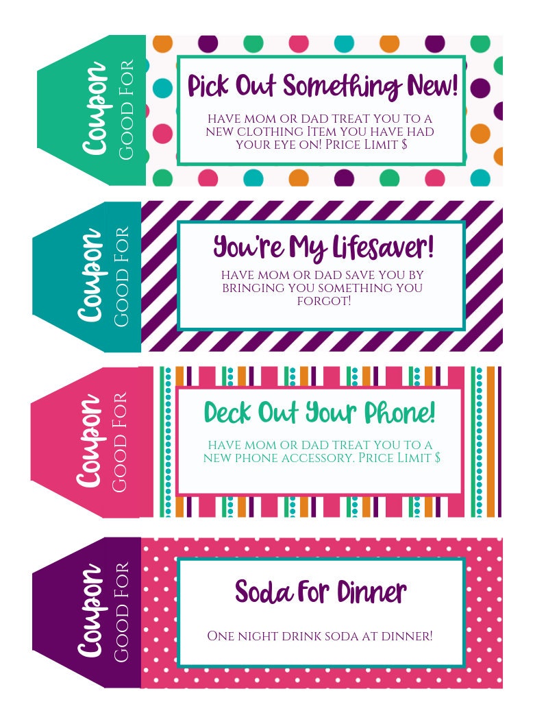 39 Printable Coupons for Tweens and Teenagers | Tween & Teen Coupon ...