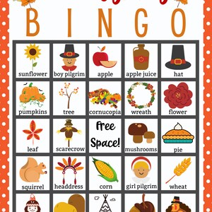7 Thanksgiving Bingo Cards | Printable Thanksgiving Bingo | Printable ...