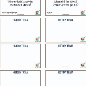 50 History Trivia Questions | Printable History Trivia | History Trivia ...