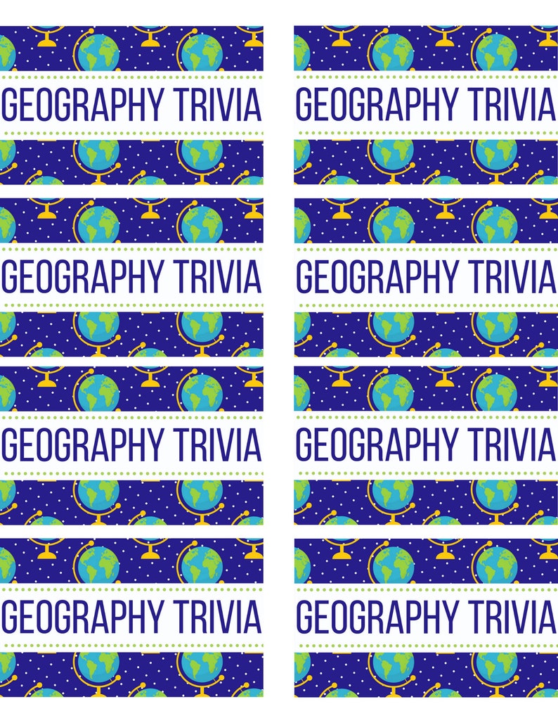 50 Geography Trivia Questions for Kids | Printable Geography Trivia ...