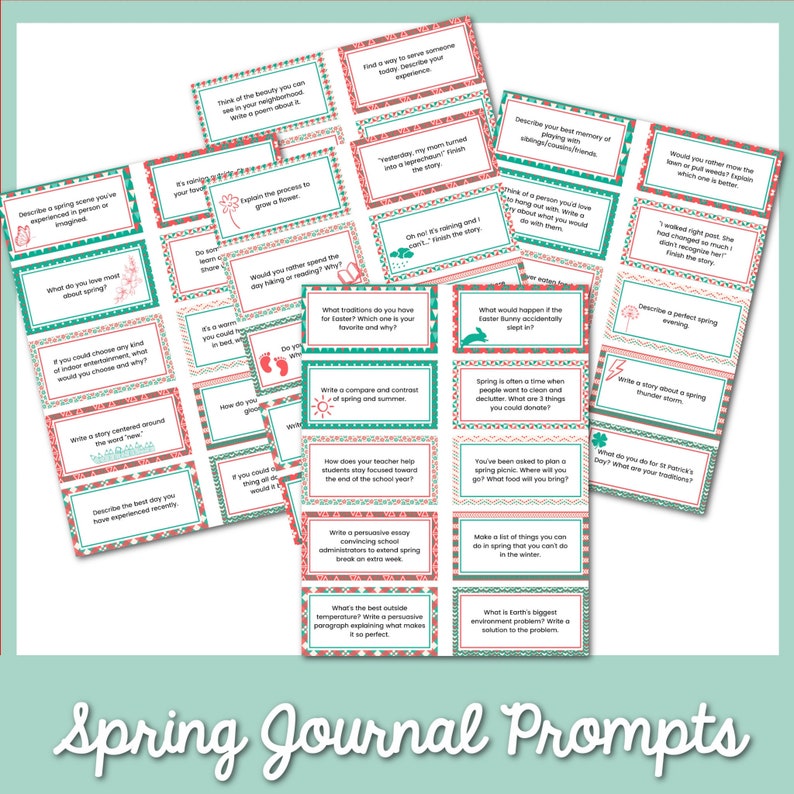 50 Spring Journal Prompts | Printable Spring Journaling Activity ...
