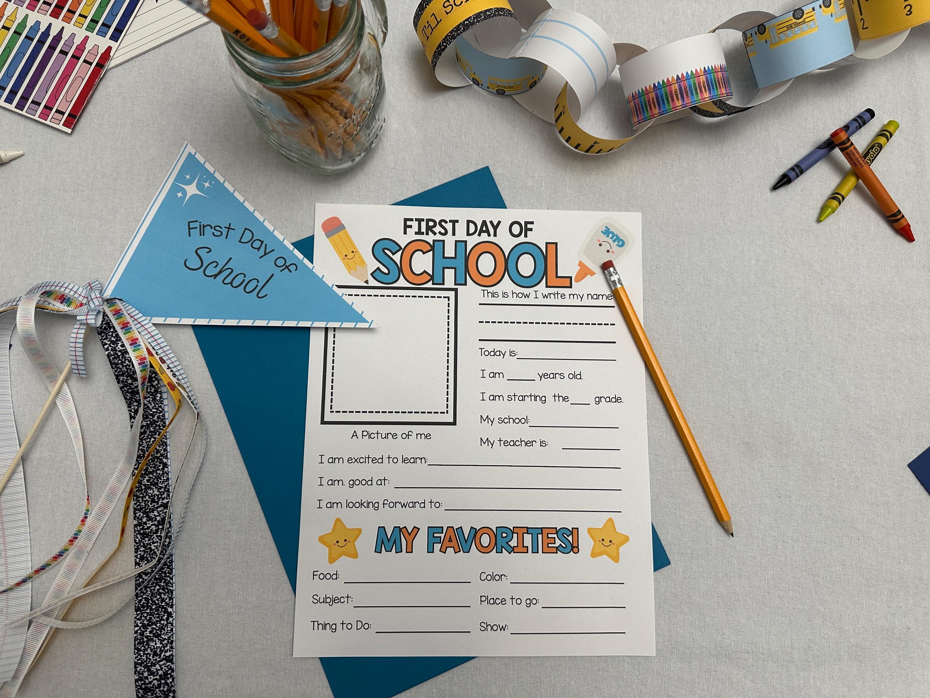 First Day of School Interview Printable | Back to School Interview ...