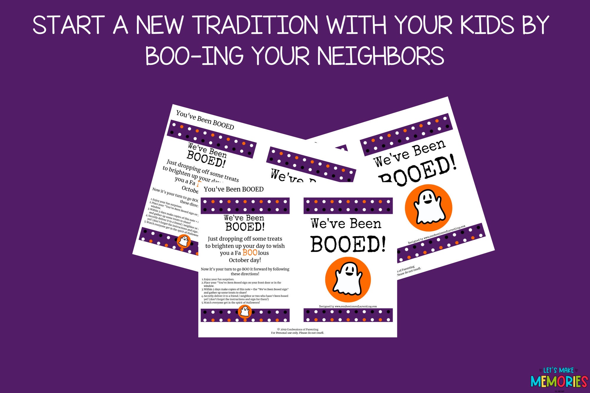 You've Been Boo-ed | Halloween Printable | Printable Halloween Surprise ...