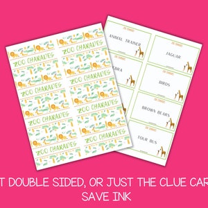 Zoo Charades Charades for Kids Charades for Families Family Game Night ...