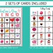 Valentine's Day Bingo Card Valentine Themed Bingo Game for Kids ...