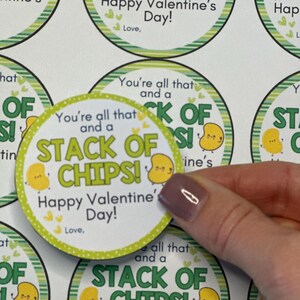 14 Editable "you're All That and a Stack of Chips" Valentine Labels ...