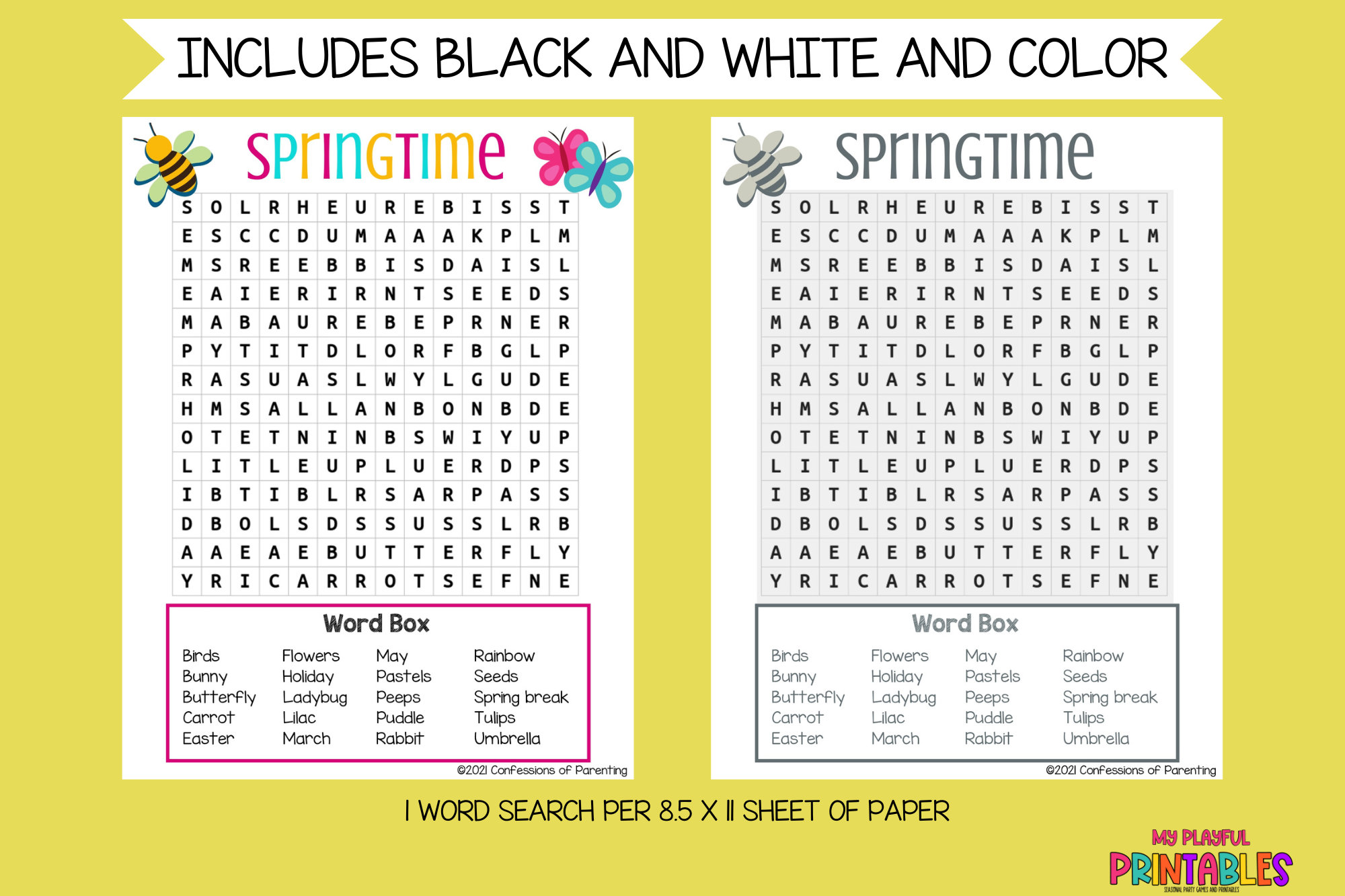 Springtime Word Search | Spring Activities | Word Search for Kids ...