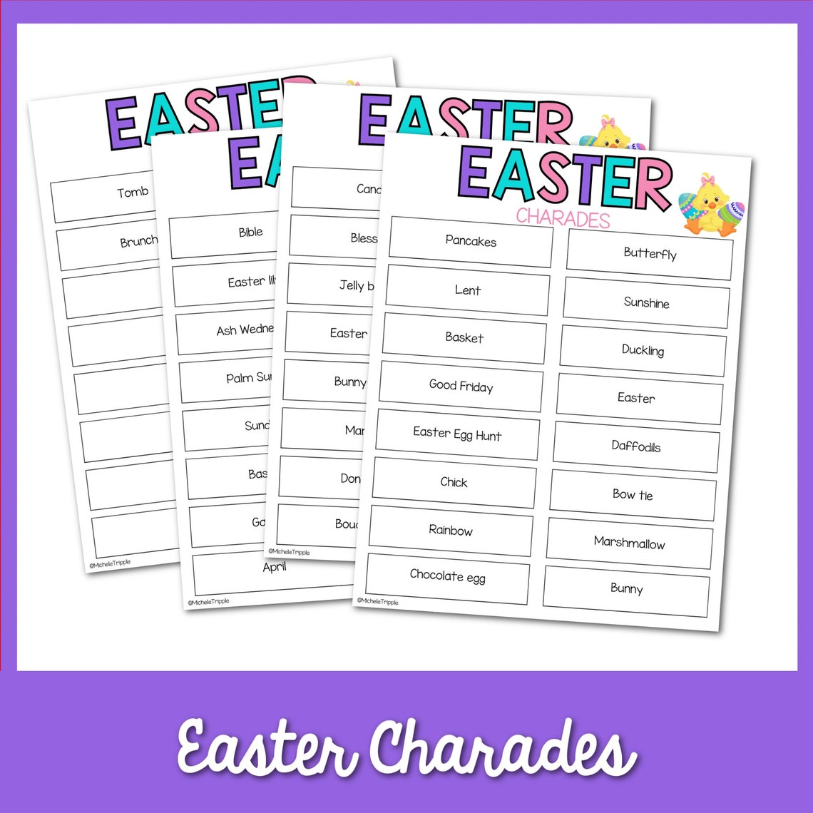 Easter Charades / Easter Games / Easter Games for Kids / Easter Game ...