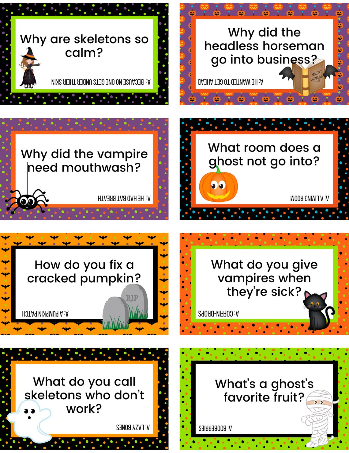 20+ Halloween Lunch Box Jokes| Printable Halloween Joke Cards| Lunch ...