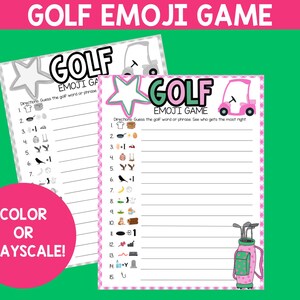 Golf Emoji Game | Golf Emoji Pictionary Game | Golf Party Games | Golf ...