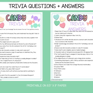 180+ Candy Trivia Questions| Printable Candy Trivia| Candy-themed Party ...