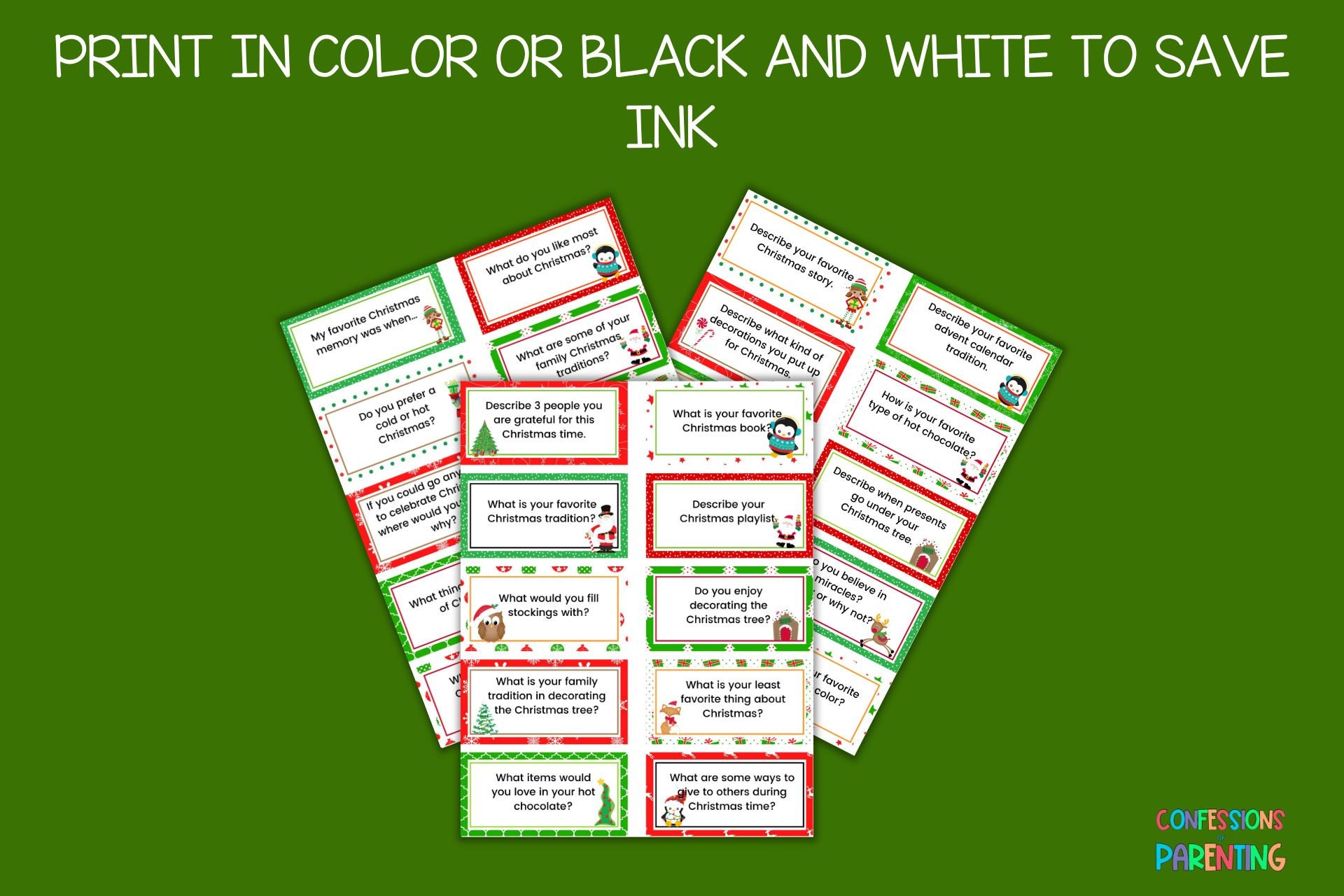 50 Christmas Journal Prompts | Printable Christmas Writing Prompts ...