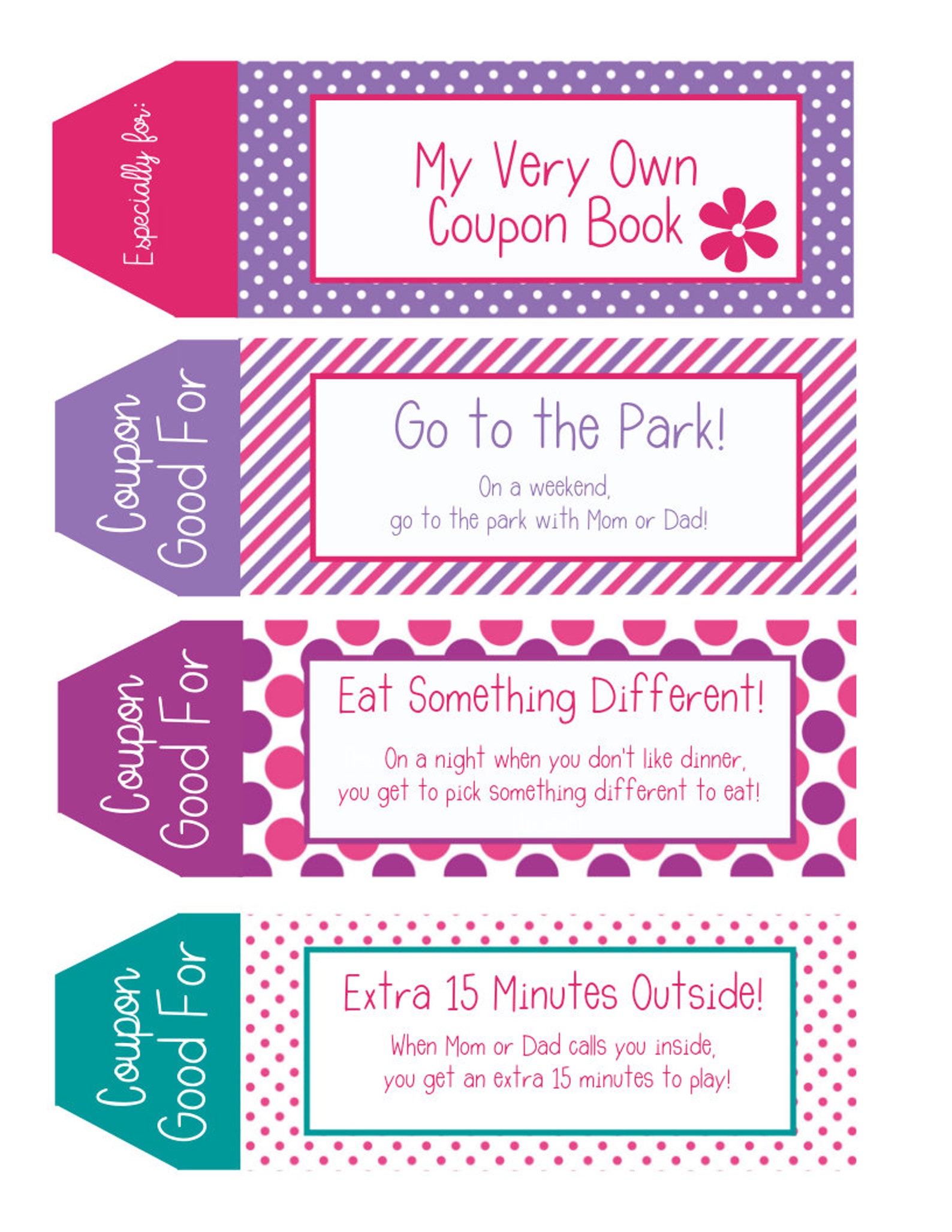 Kids Coupon Book, 39 Printable Coupons for Kids, Gifts for Kids, Gifts ...