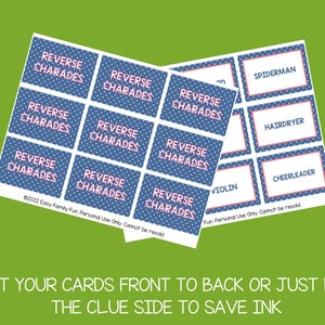 50 Reverse Charades| Charades Games| Charades for Family | Family Fun ...