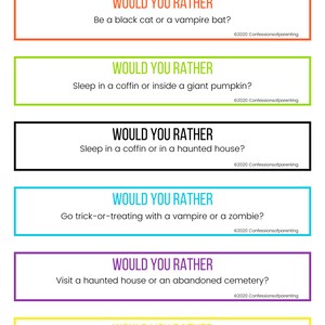 100 Halloween Would You Rather Questions| Spooky Would You Rather Game ...