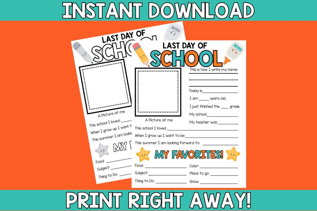 Last Day of School Interview | End of Year Interview for Kids | School ...