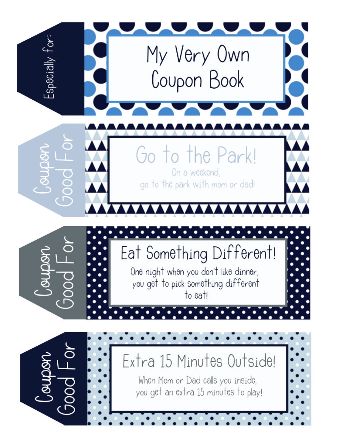 Kids Coupon Book, 39 Printable Coupons for Kids, Gifts for Kids, Gifts ...