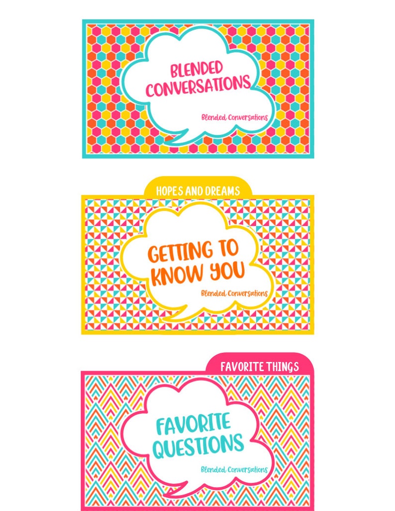 50+ Blended Family Conversation Starters| Family Bonding Questions ...