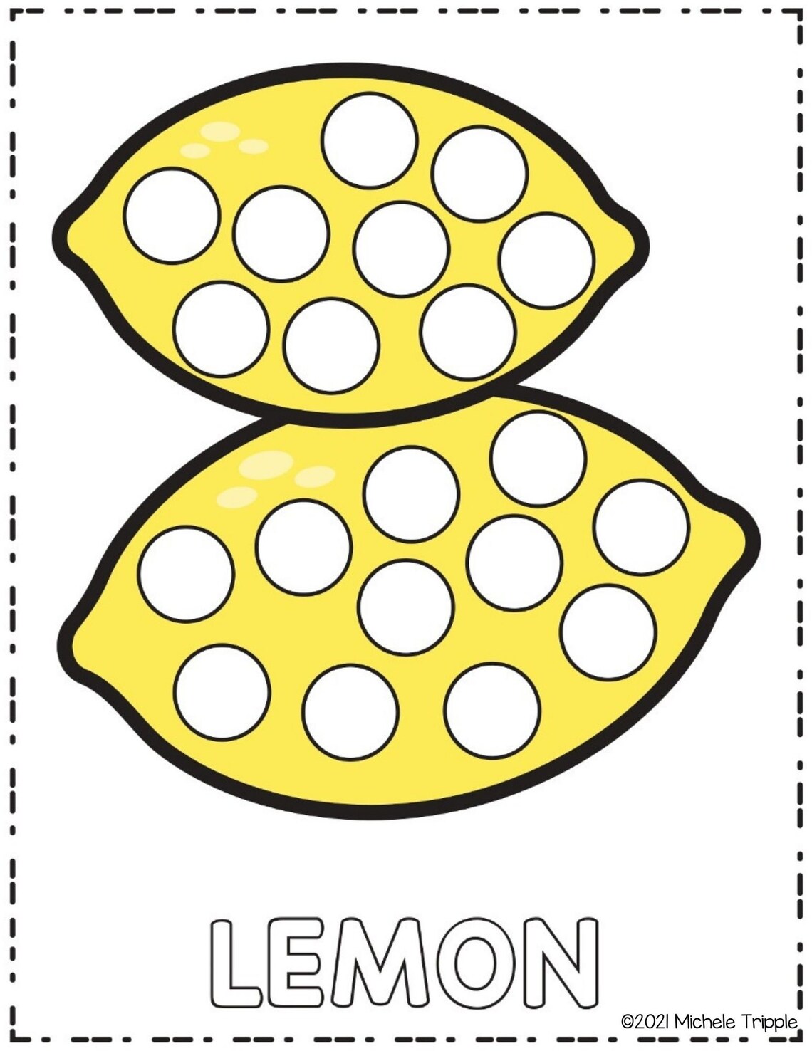 12 Fruit Do A Dot Printable | Do A Dot Fruit Printable | Printable Do-a ...