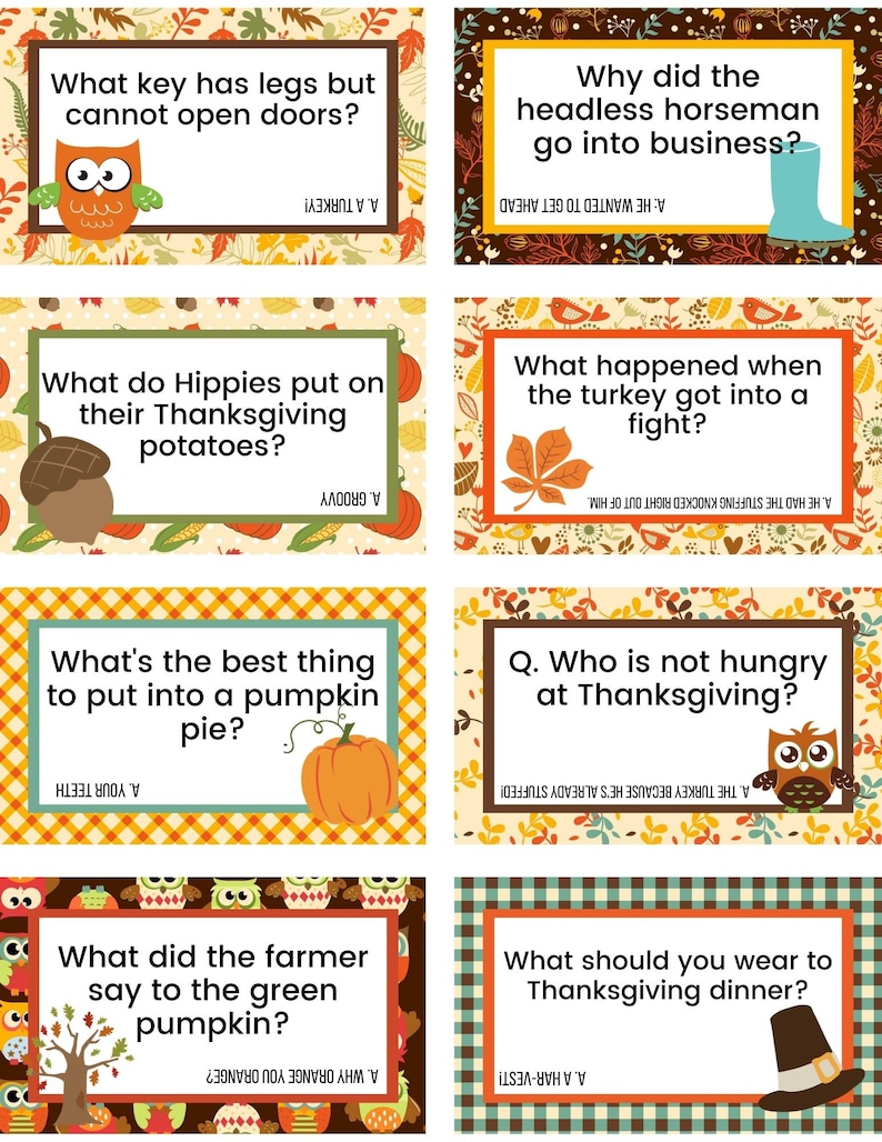 25 Thanksgiving Lunch Box Jokes | Printable Thanksgiving Jokes for Kids ...