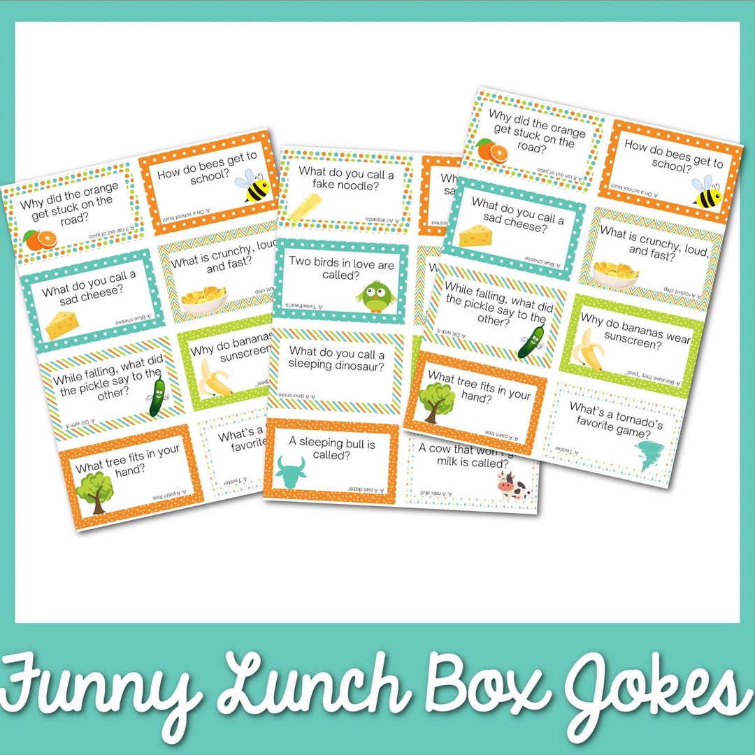 Funny Lunch Box Jokes for Kids - Etsy