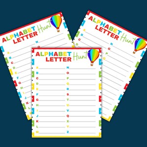 ABC Scavenger Hunt / Alphabet Scavenger Hunt / A-Z Scavenger Hunt ...