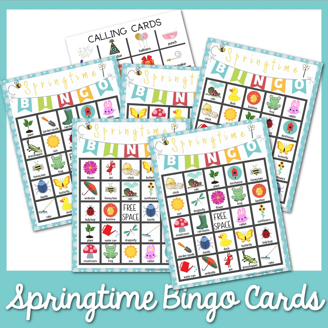 7 Springtime Bingo Cards | Holiday Activity | Spring Bingo for ...