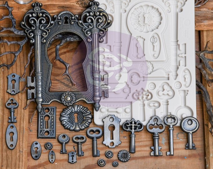 Locks and Keys Silicone Mould - Finnabair Decor (5" X 8") - Etsy
