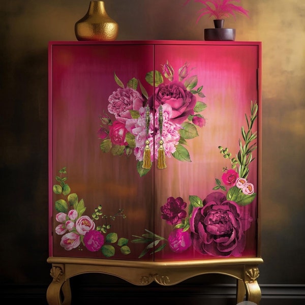 Floral Transfers for Furniture - Etsy