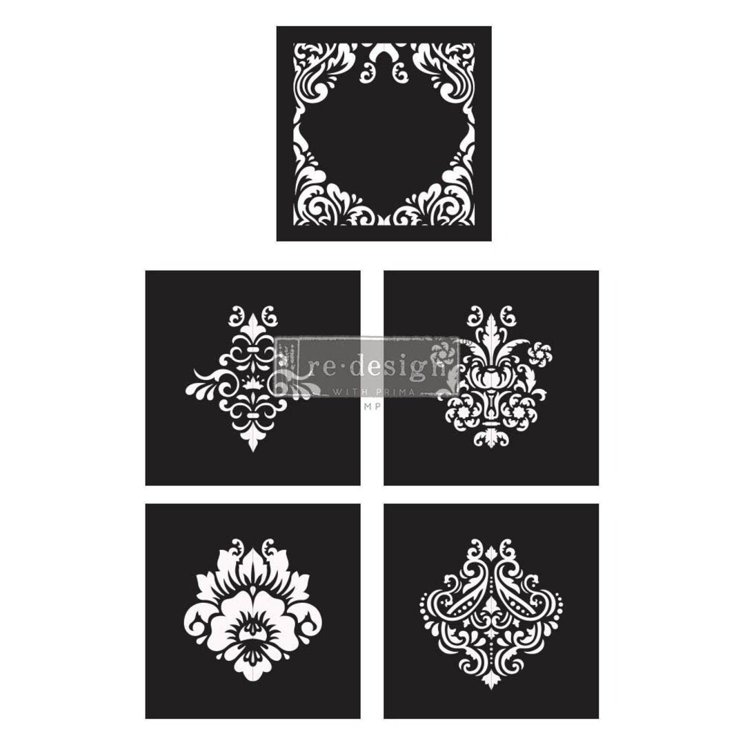 Damask Elements Cece Stencil Mix & Match Decor Stencil - Furniture ...