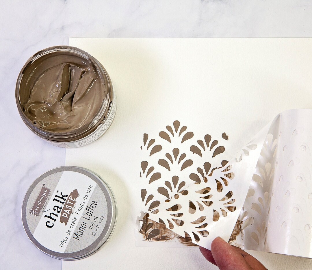 Manor Coffee Chalk Paste - Redesign With Prima - Textured Stencil Paste ...