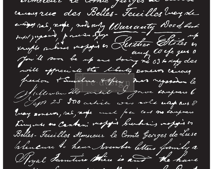 Script Large Redesign Decor Stencil Furniture Stencil - Etsy