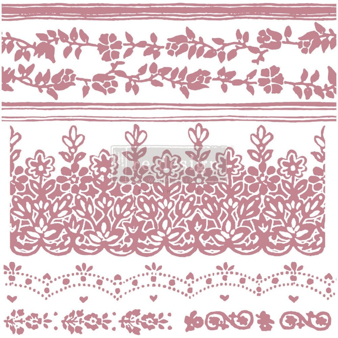 Floral Boarders Stamp -redesign Clearly Aligned Furniture Decor Stamp ...