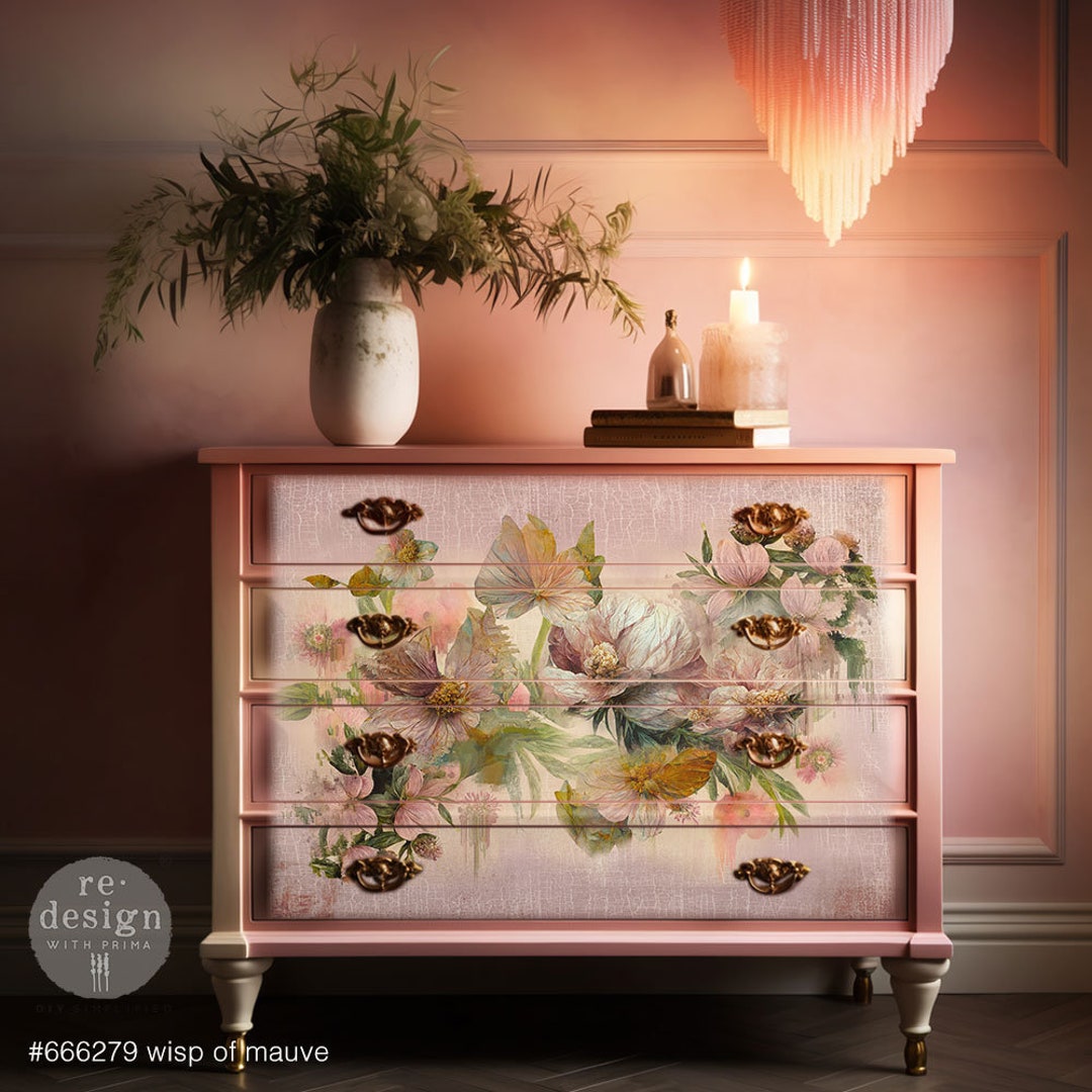 LIMITED EDITION Wisp of Mauve A1 Decoupage Fiber Paper Decoupage Paper ...