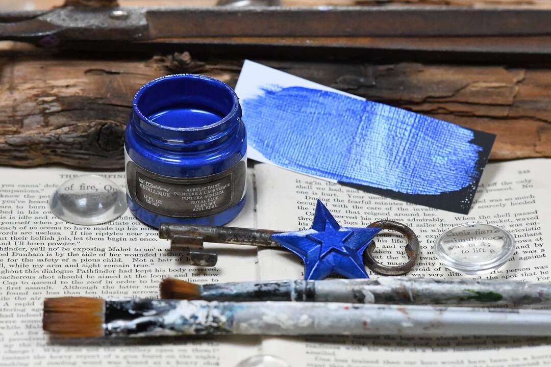Royal Blue Art Alchemy Metallique Paint - Etsy