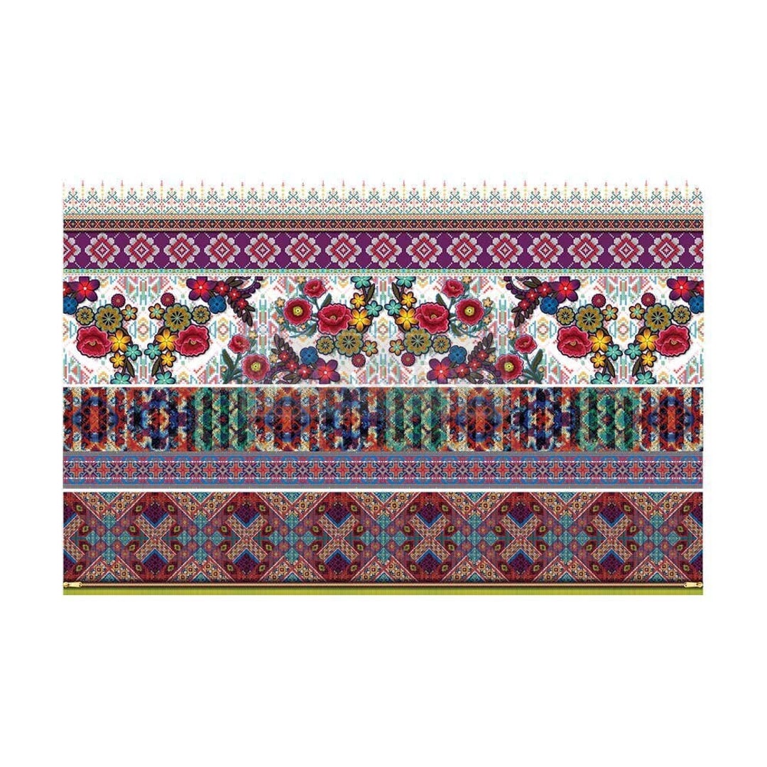 Cece Decor Transfer: Faux Woven Fabric & Embroidery - 24" X 35" (2 ...