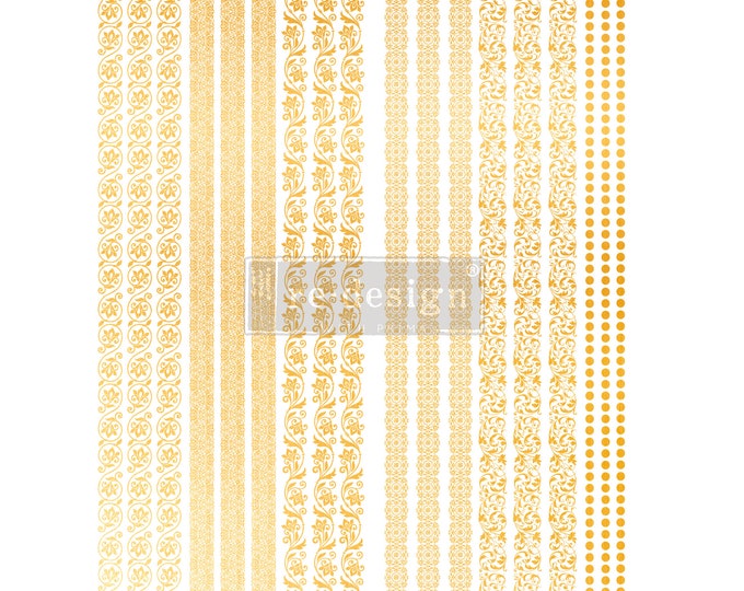 Gilded Inlay Scroll Gold Transfer - Etsy