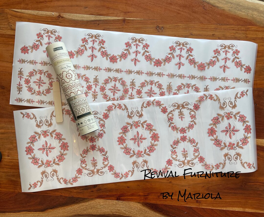 Flower Garland Decor Transfer: Annie Sloan Redesign, 24"x35" Sheets - Etsy