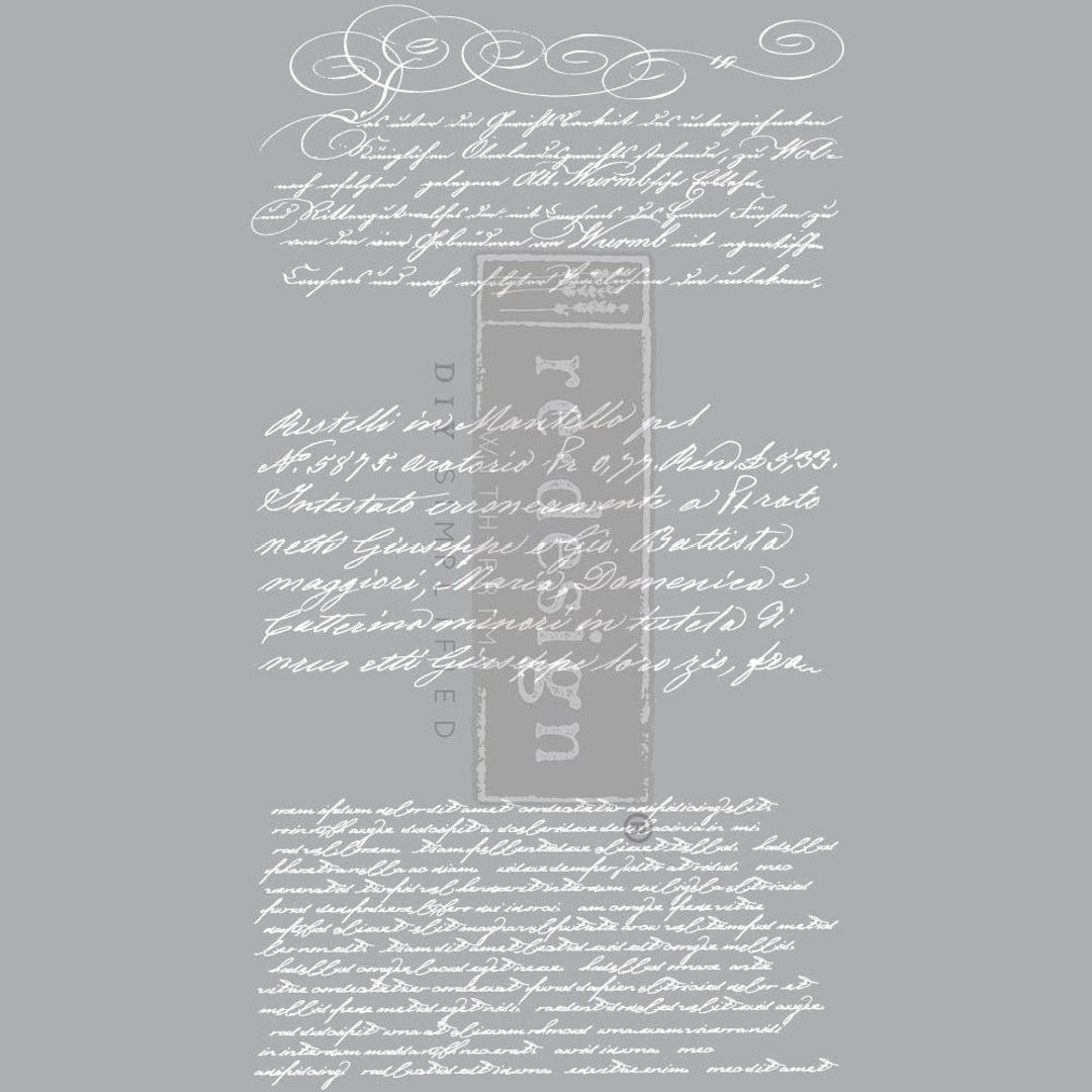 Secret Letter II Small Decor Transfer White Script - Redesign Small ...