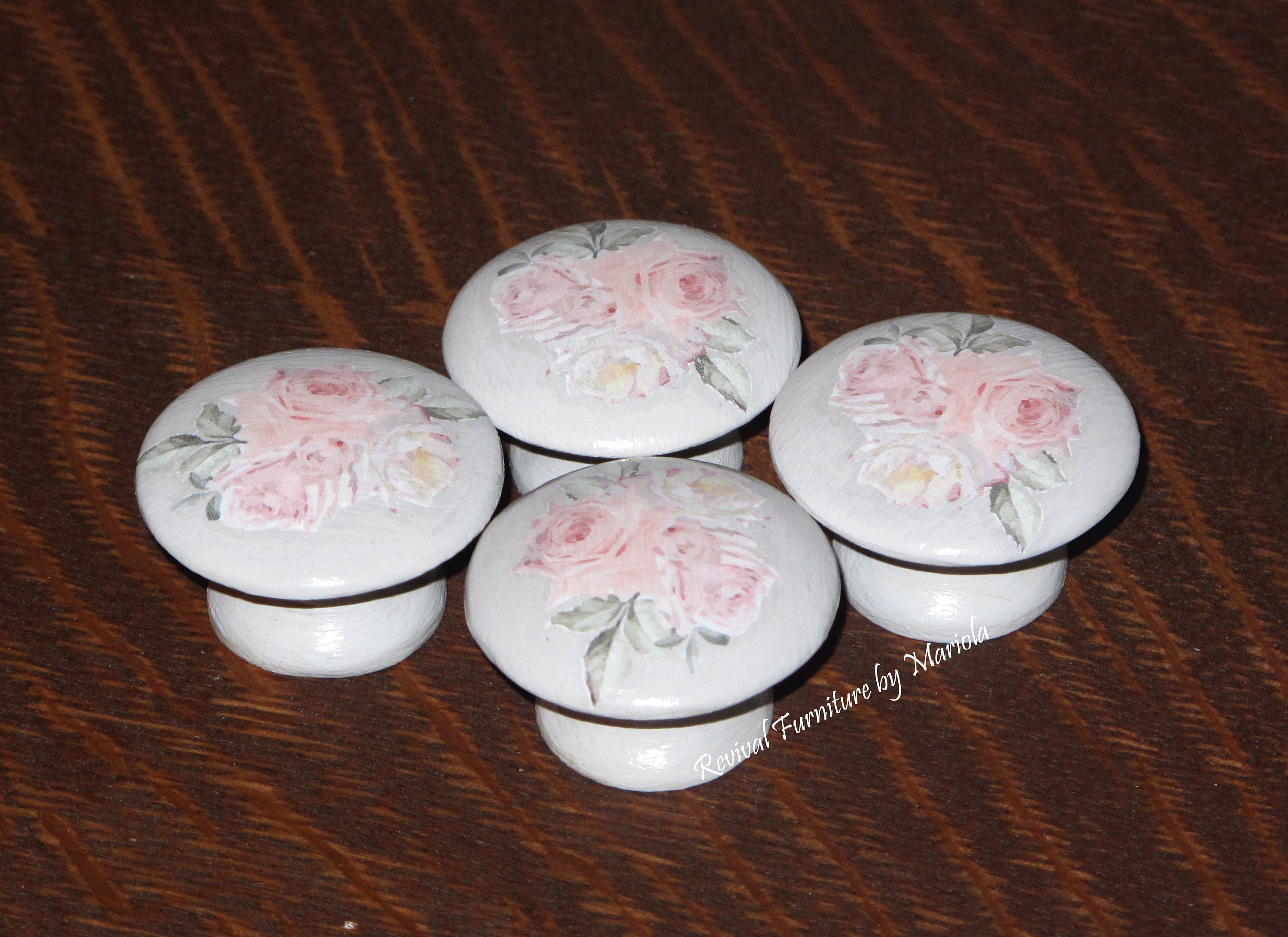 Wooden Knobs With Prima Redesign Rub-on Knob Transfers Price - Etsy